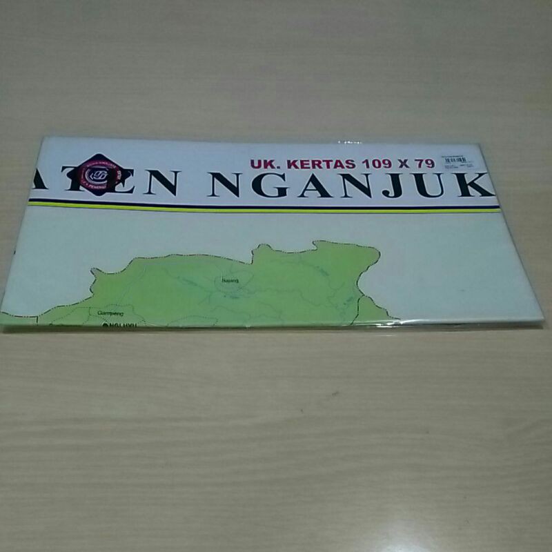 Jual peta kabupaten nganjuk ukuran 109x79 cm | Shopee Indonesia