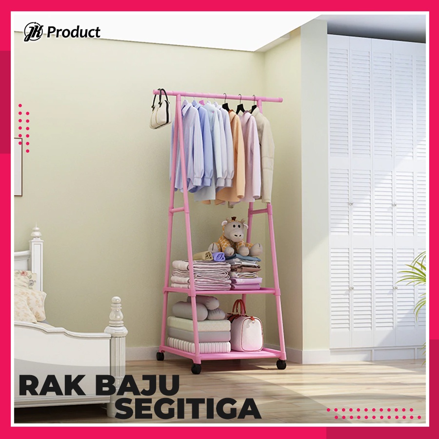 Jual Rak Hanger Pakaian Segitiga Gantungan Baju Tempat Penyimpanan ...
