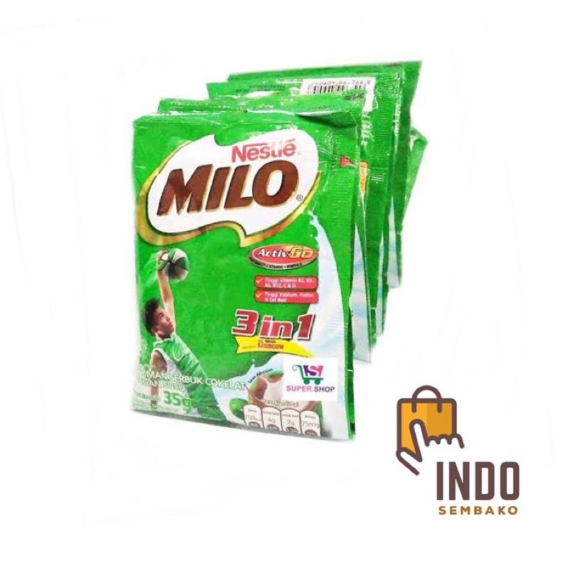 Jual Susu milo 3 in 1 isi 10 sachet / Milo 3in1 sachet rencengan / Milo ...