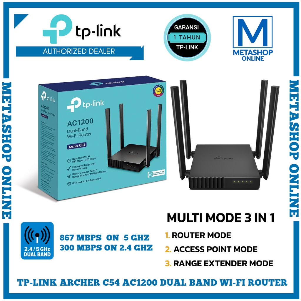 Jual Tp-Link Archer C54 AC1200 Dual-Band Wi-Fi Router TpLink Access ...