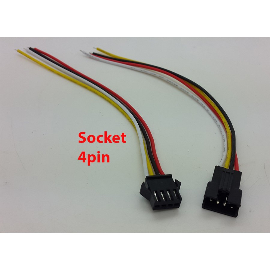 Jual Socket kabel 4 pin ( male + female ) 15cm | Shopee Indonesia