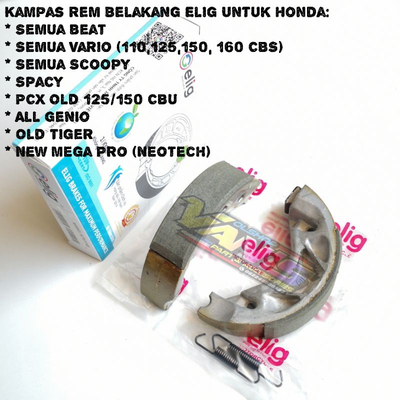 Jual Kampas Rem Belakang Elig SCM-H18 Untuk Motor Semua Beat, Semua ...