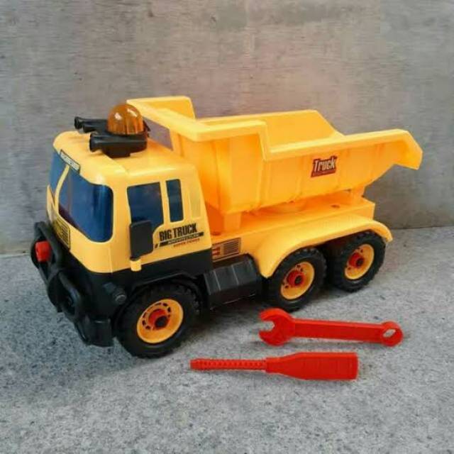 Jual Mainan mobil-mobilan truck bak kuning / truk bak kuning | Shopee ...