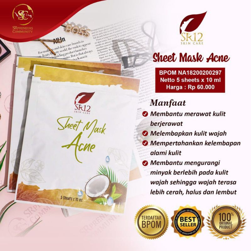 Jual Sheet mask Acne SR12 | Shopee Indonesia