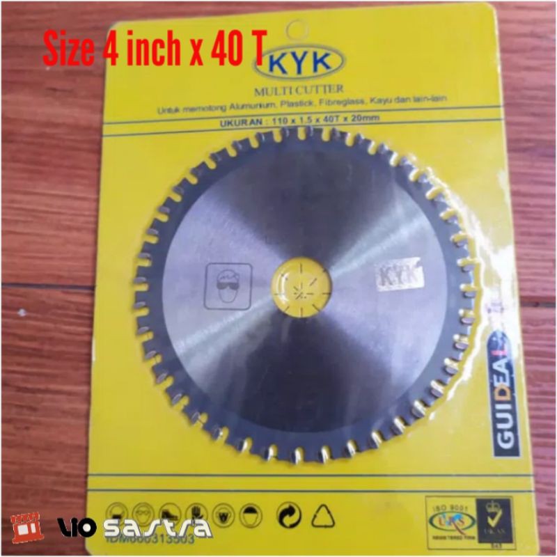 Jual Gergaji potong alumunium 4 INCH x 40 T KYK Gergaji kayu 4 INCH - Gergaji PVC 4 INCH ...