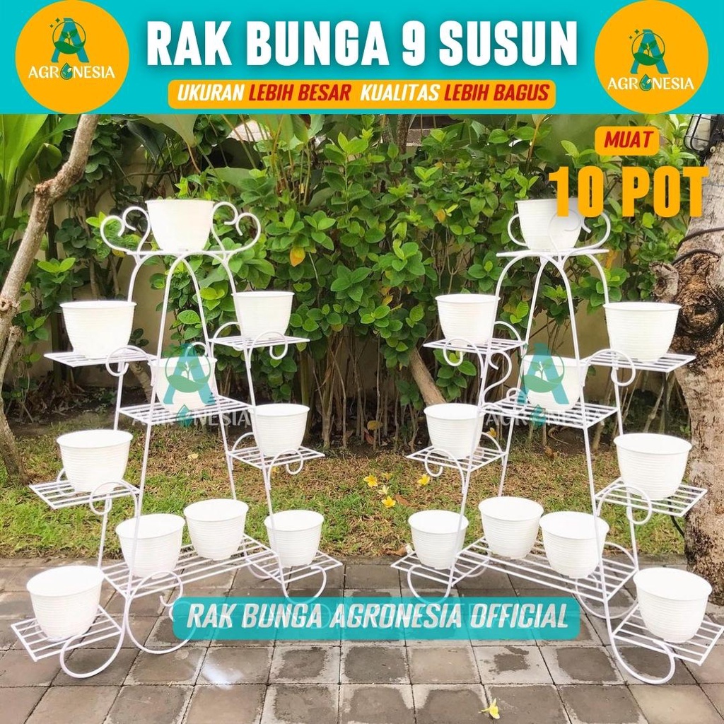 Jual Rak Tanaman Bunga Besi Minimalis Bertingkat Murah Dudukan Pot Besi ...