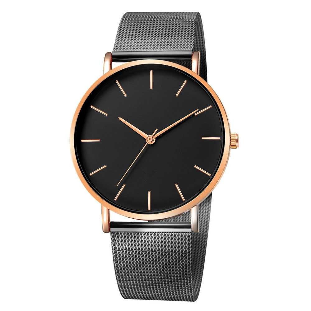 Jual JAM TANGAN PRIA RELOGIO ANALOG HITAM POLOS KASUAL FORMAL STAINLESS ...