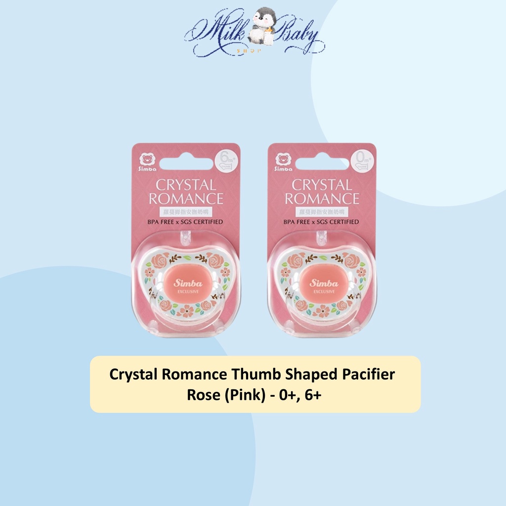 Jual Crystal Romance Thumb Shaped Pacifier Rose (Pink) | Shopee Indonesia