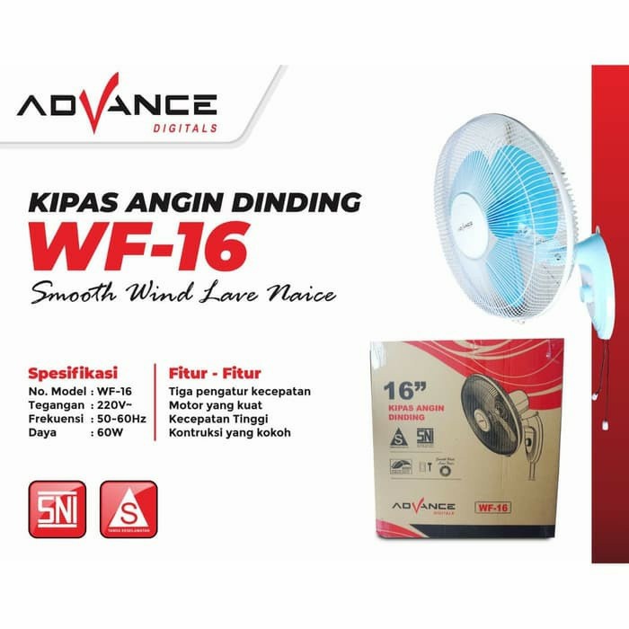 Jual Kipas Angin Dinding Advance Wall Fan 16" inch Advance WF 16 WF16 ...