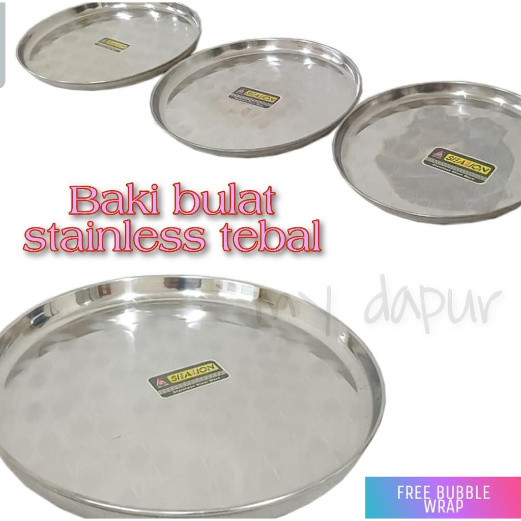 Jual BAKI STAINLESS BULAT TEBAL | Shopee Indonesia