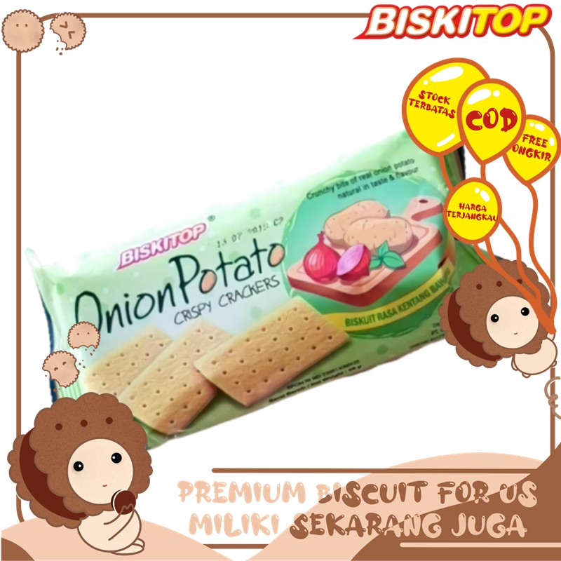 Jual BISKITOP - ONION POTATO 50g Biskuit Kue Kering Anak Dewasa Enak ...