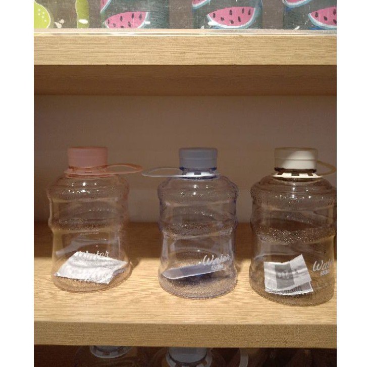 Jual Miniso plastic water bottle botol minum bentuk galon botol minum ...