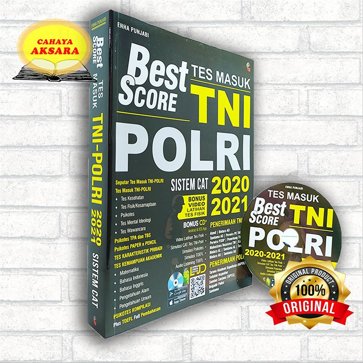 Jual Buku Tes Tni Polri Best Score Tes Tni Masuk Tni Polri Sitem Cat