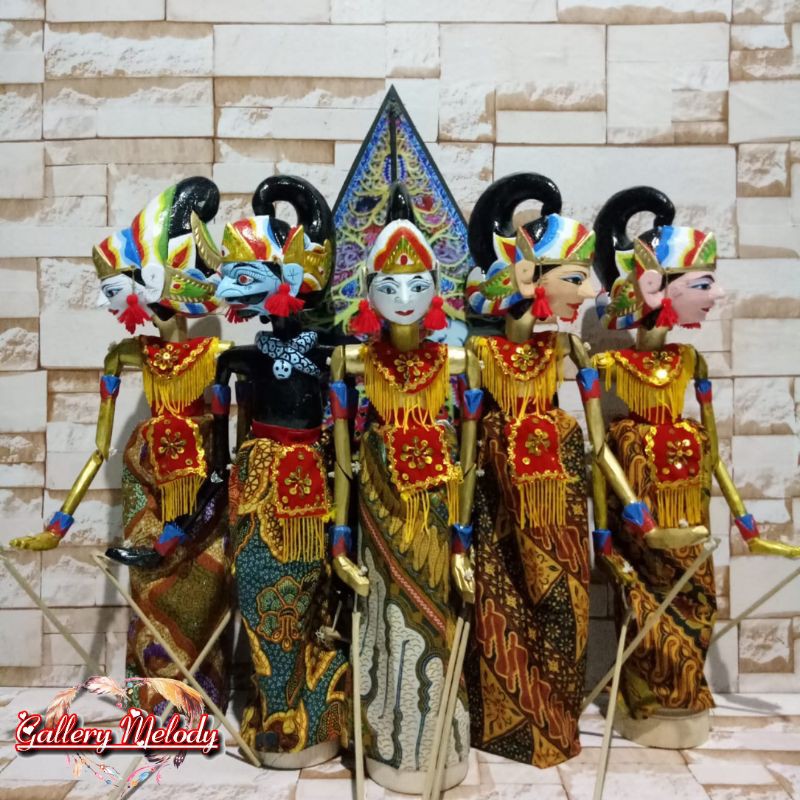 Jual Wayang Golek Pandawa 1 Set(isi 5cs = Yudistira,Bima,Arjuna,Nakula ...
