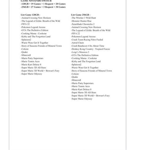 Jual Id 5b5Ap-- Nintendo Switch Console V1 Full Games CFW / Second ...