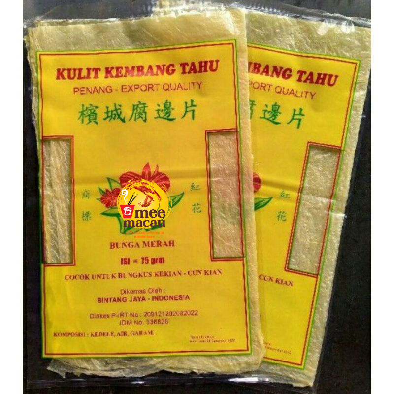 Jual Kulit Kembang Tahu / Kulit Tahu Elastis Import Penang Cap Bunga ...