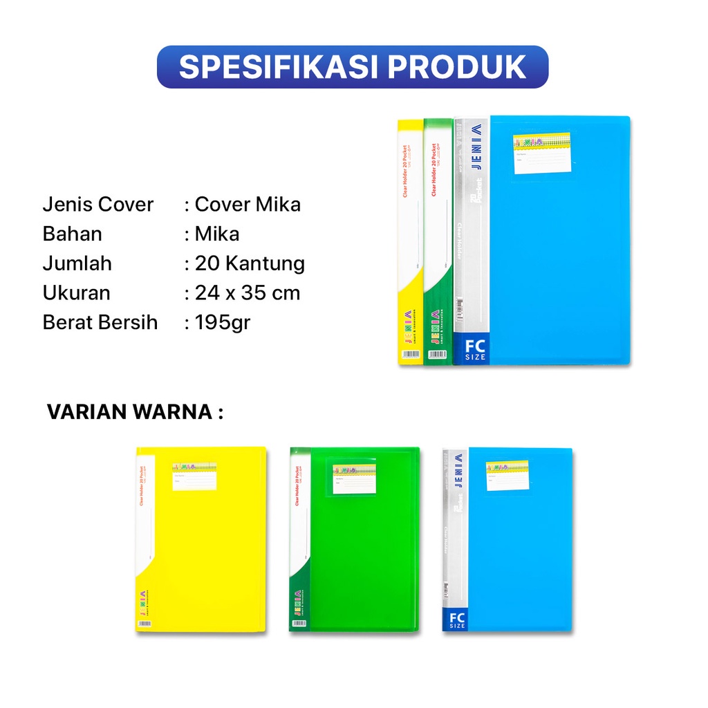 Jual Map Plastik / Map File / Clear Holder 20 Lembar Kantung Map ...