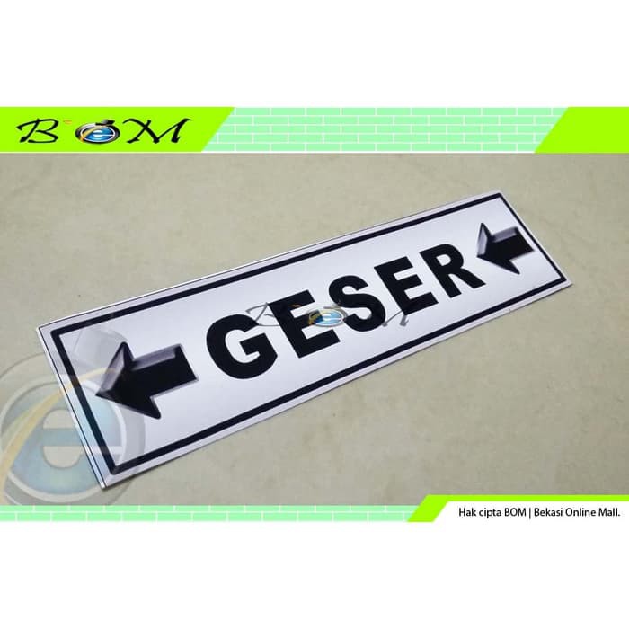 Jual stiker sticker label pintu kaca geser kiri sliding door horizontal ...