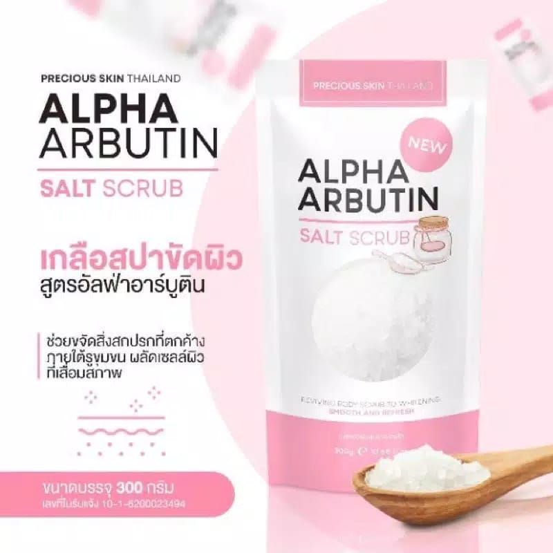 Jual Precious Skin Alpha Arbutin 3Plus Whitening Body Shower Salt Scrub ...
