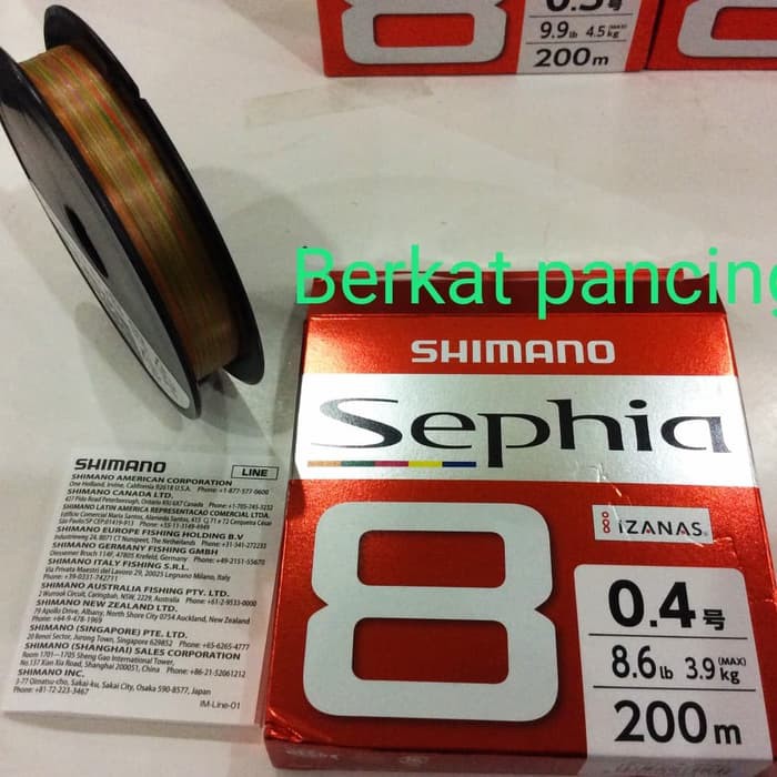 Jual SENAR PANCING SHIMANO SEPHIA 8 PE 200M | Shopee Indonesia