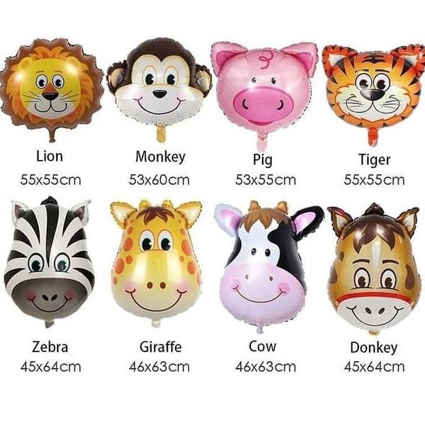 Jual BALON KEPALA BINATANG HEWAN UKURAN SEDANG 60cm | Shopee Indonesia