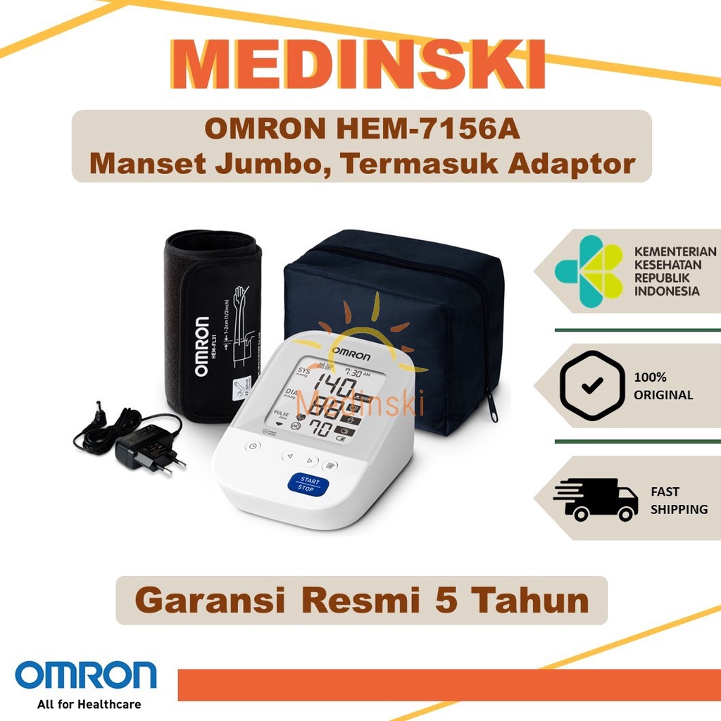 Jual Tensimeter Digital OMRON HEM-7156-A Manset Besar Jumbo Termasuk ...