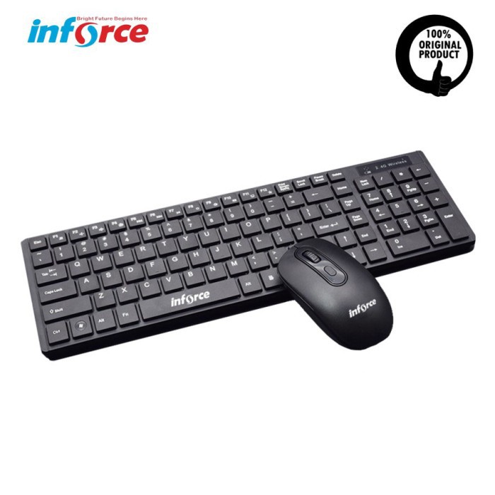Jual MOUSE KEYBOARD WIRELESS COMBO INFORCE KM1919 | Shopee Indonesia