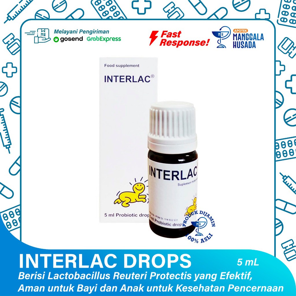 Jual INTERLAC PROBIOTIC DROPS @ 5 ML | Shopee Indonesia