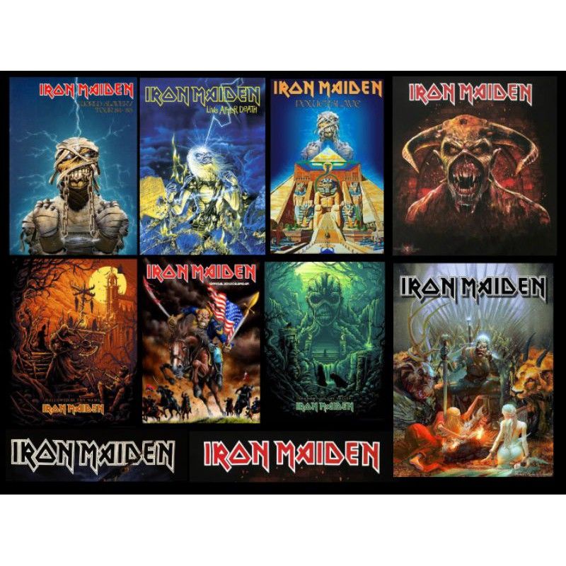 Jual sticker pack iron maiden band barat hits stiker laptop tumblr helm ...