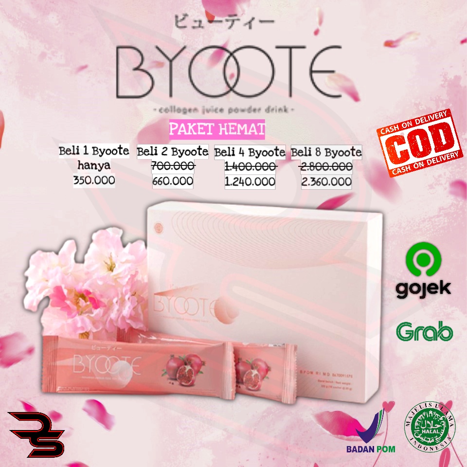 Jual Byoote Collagen 1 box 16 sachet Glutahione Antioxidant Whitening ...