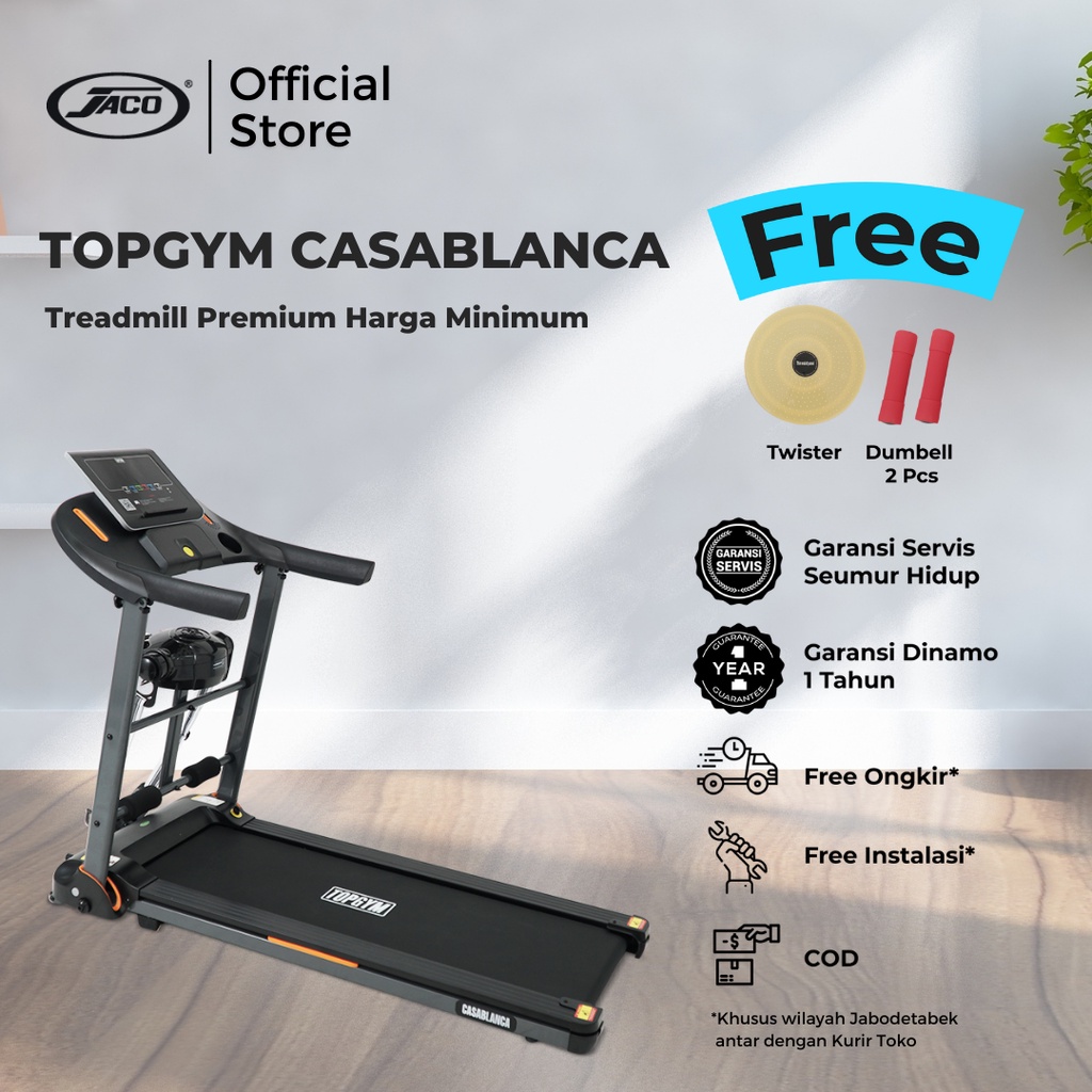 Jual Alat Fitness Treadmill Elektrik Jaco Topgym Casablanca SMG ...