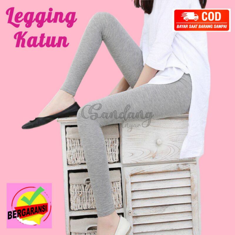 Jual Legging Kaos Dewasa polos all size standar / legging kaos polos / Distributor Legging ...