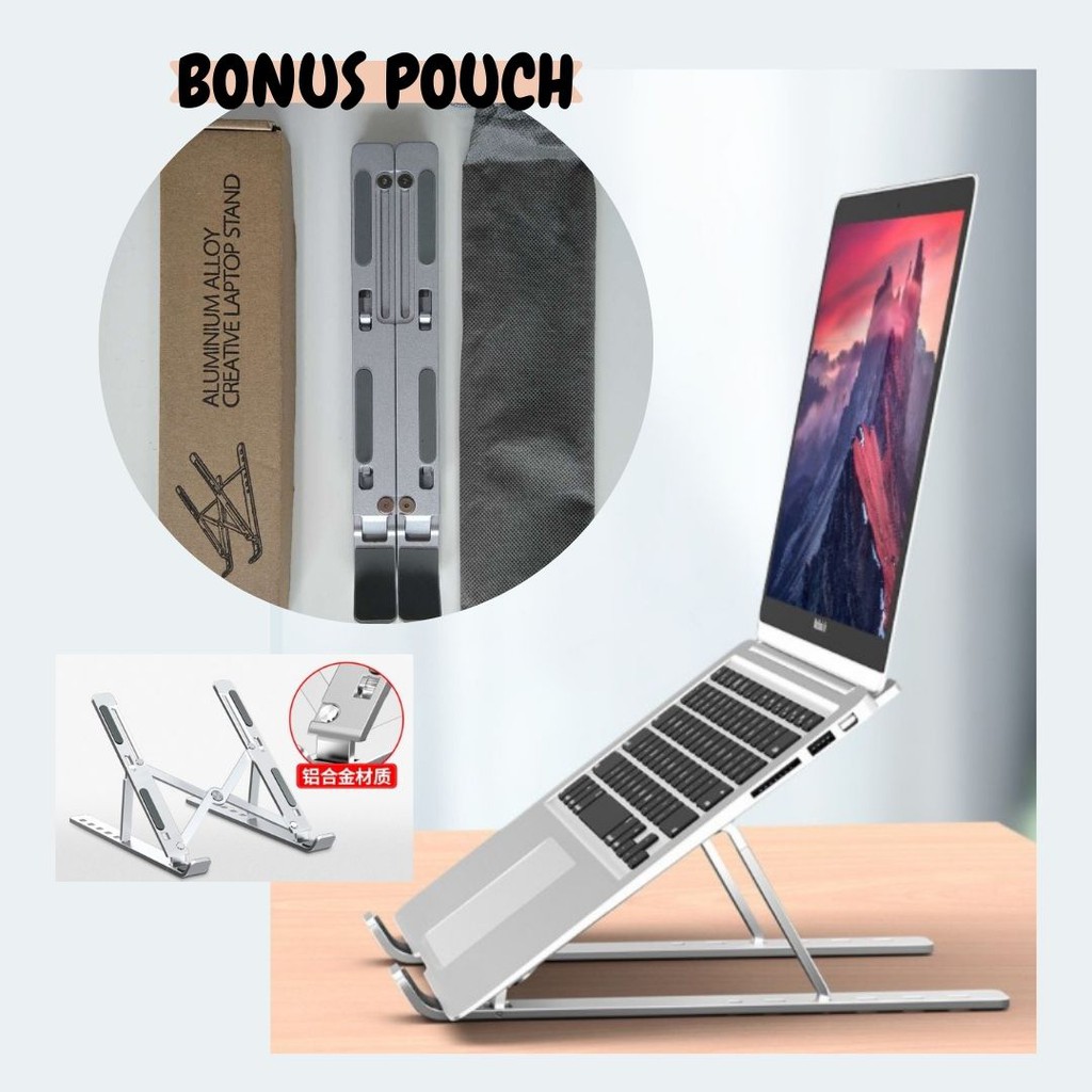 Jual Portable laptop stand - Dudukan Laptop Aluminium - Meja Laptop ...