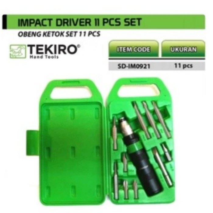 Jual Tekiro Obeng Ketok Set 11 Pcs Impact Driver SD-IM0921 | Shopee ...