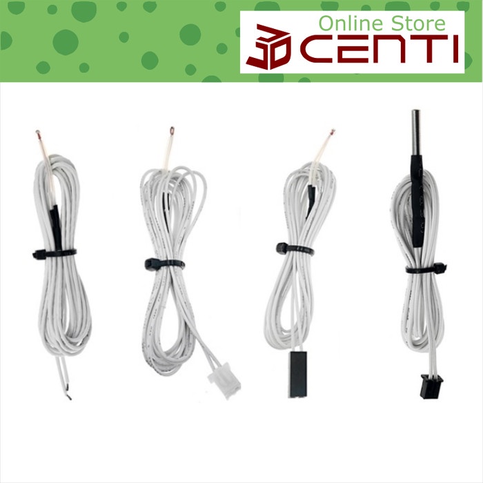 Jual NTC Glass Thermistor Sensor Suhu 100K Termistor 3D Printer Dupont ...