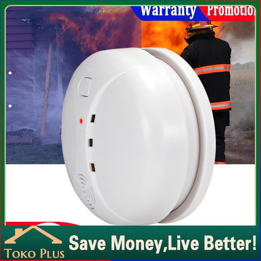 Jual Wireless & Independen Smoke Detector Alarm Pendeteksi Asap cegah ...
