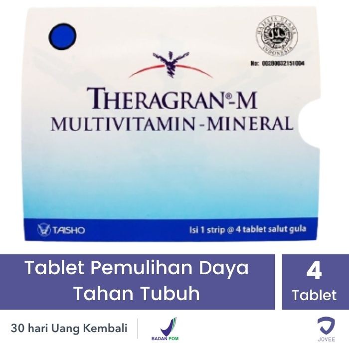 Jual THERAGRAN-M 4 TABLET - Multivitamin dan Mineral Tablet | Shopee ...