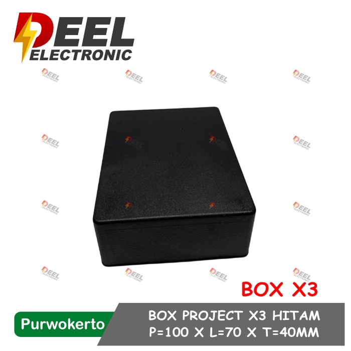 Jual BOX X3 BLACK 100X70X40MM BOX PROJECT X3 PLASTIK HITAM BOK ELEKTRONIK | Shopee Indonesia