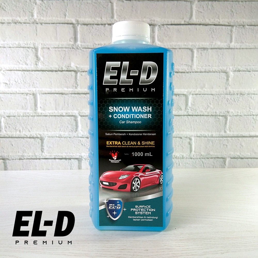 Jual Shampo mobil / sabun cuci mobil EL-D Premium Snow Wash 1 liter ...