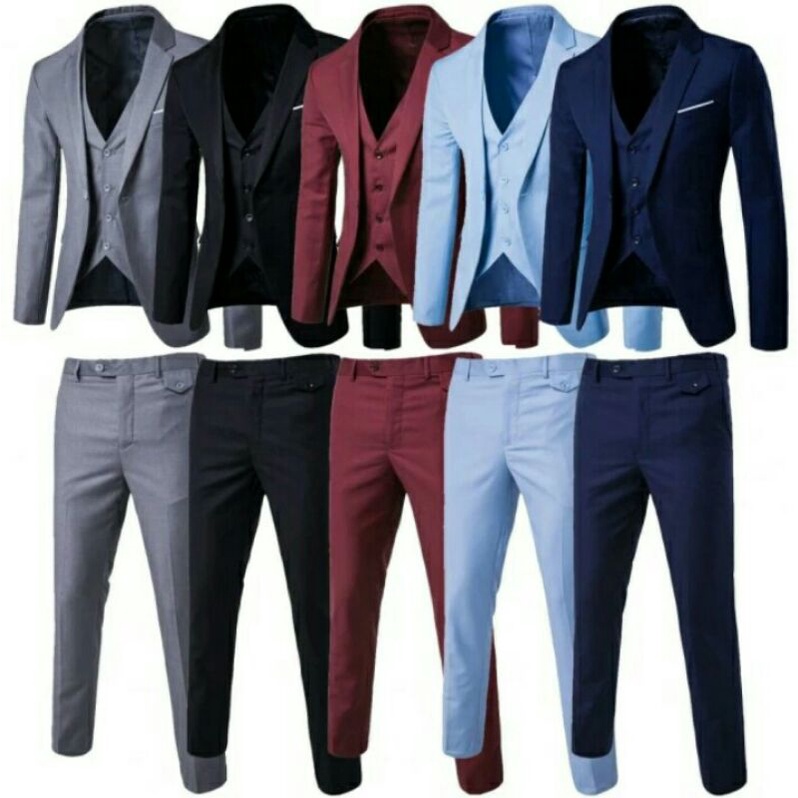 Jual SETELAN JAS PRIA/SETELAN BLAZER PRIA/JAS ROMPI CELANA PRIA/JAS 3 ...
