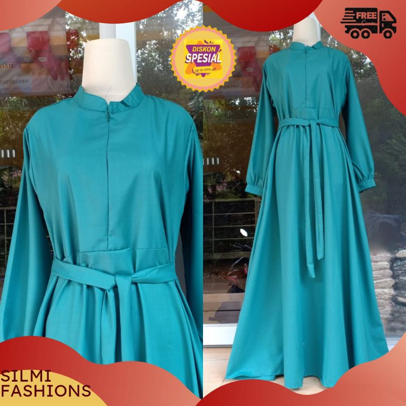 Jual 02. Gamis Dewasa Polos Simpel Bahan Berkualitas Toyobo.Gamis pkk ...
