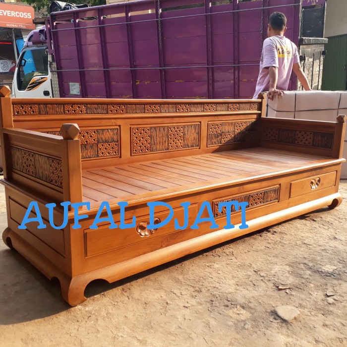 Jual Bangku daybed kursi teras bale bale risban top kayu jati jepara ...