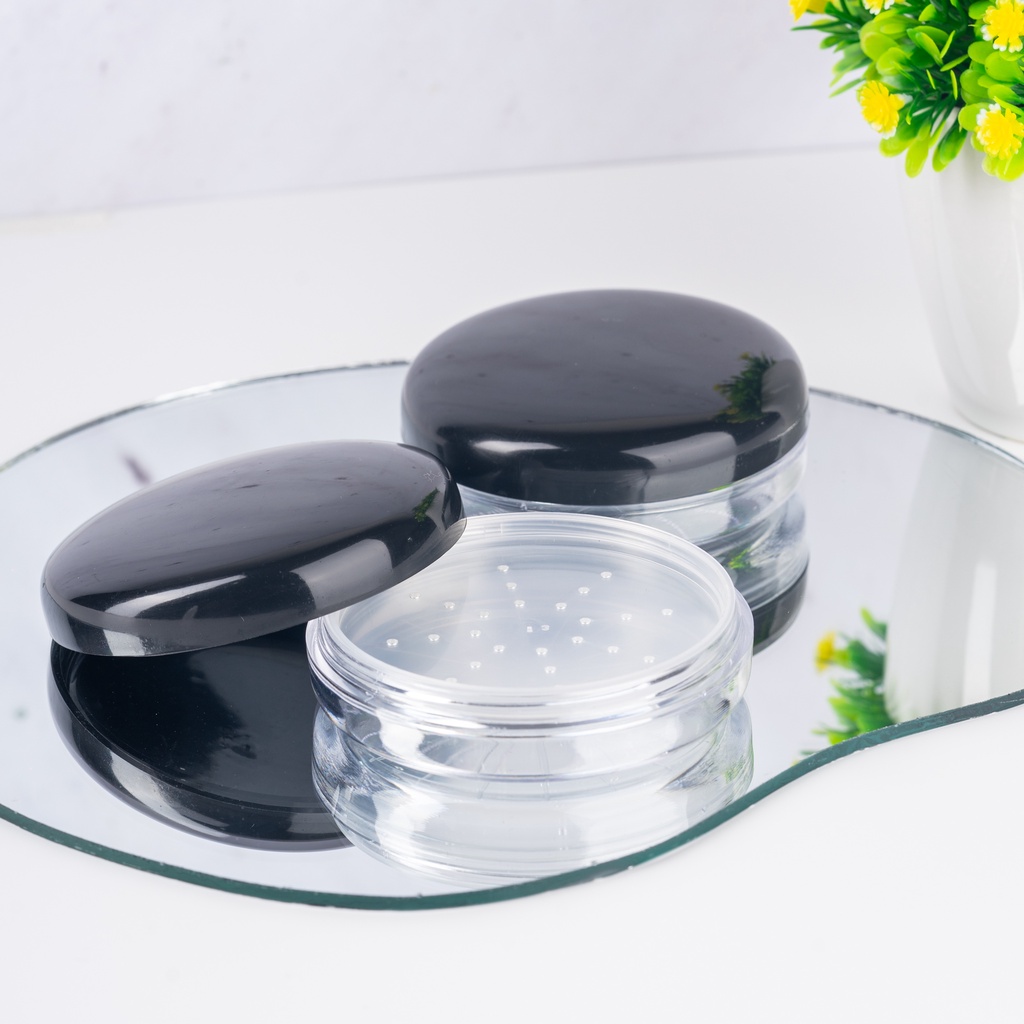 Jual Pot Bedak Tabur Warna Black/Tempat/Wadah/Kemasan kosong loose ...