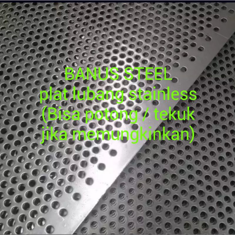 Jual Plat lubang stainless diameter lubang 3 mm tebal 1,2 mm x 1,2 x 2 ...