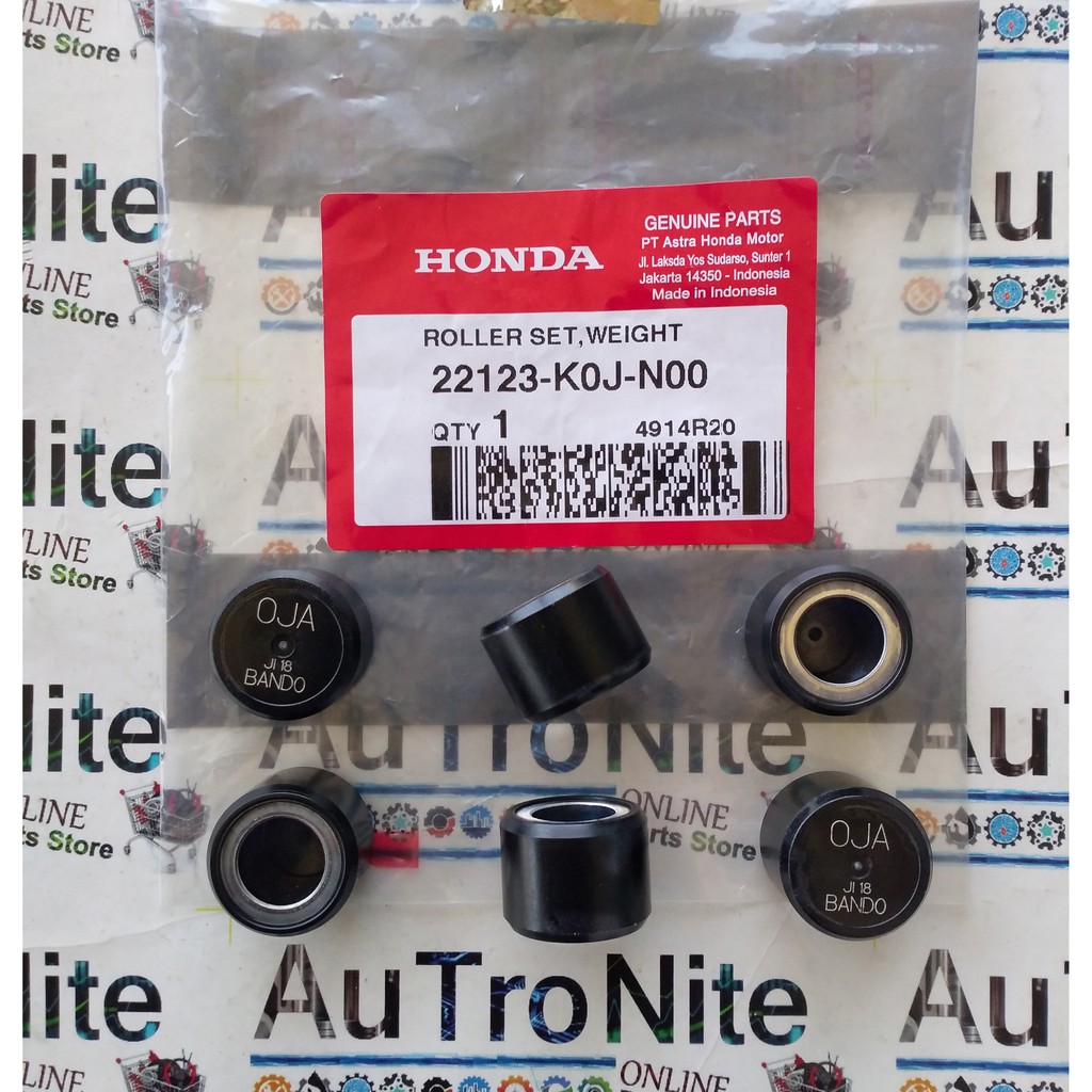 Jual Roller Weight 15 GRam Set 22123-K0J-N00 Original Honda Vario 125 ...
