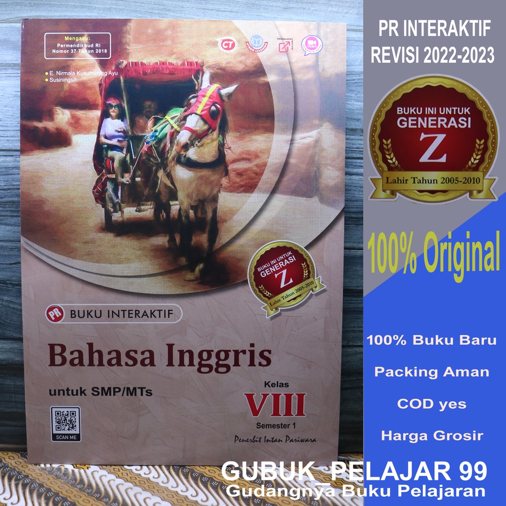 Jual PR BUKU INTERAKTIF BAHASA INGGRIS 8 Semester 1 SMP/MTs Intan Pariwara Edisi GZ 2022-2023 ...