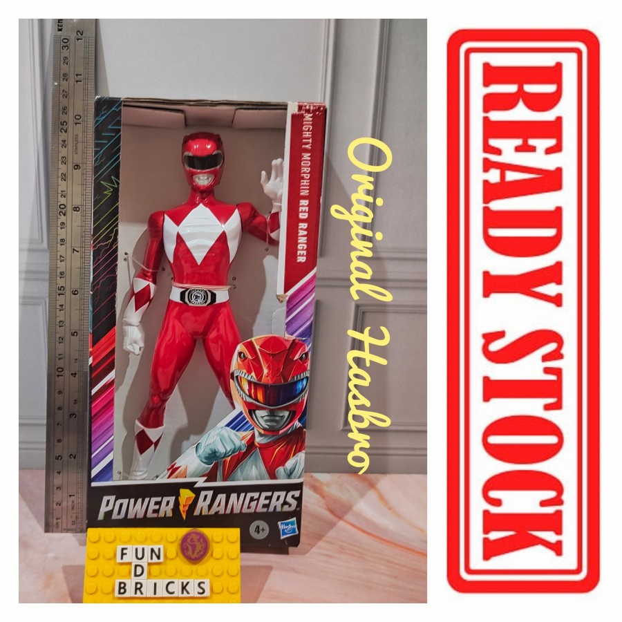 Jual Power Rangers Mighty Morphin Red Ranger 9.5 Inch Hasbro | Shopee ...