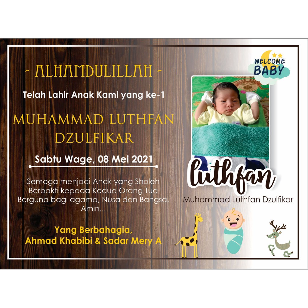 Jual Undangan Aqiqah & Nama Bayi | Shopee Indonesia