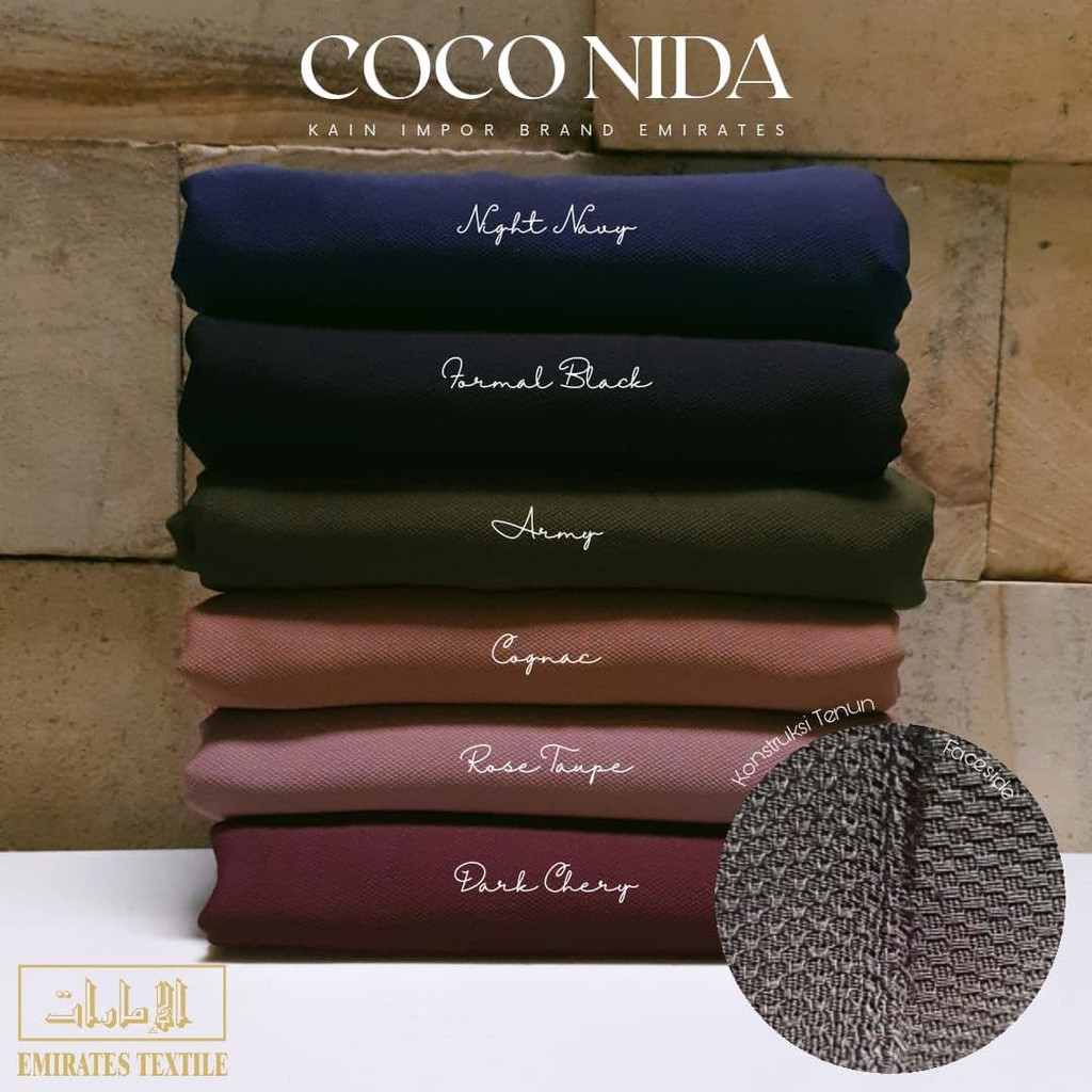 Jual KAIN COCO NIDA POLOS EMIRATES TEXTILLE - KAIN ARAB | Shopee Indonesia