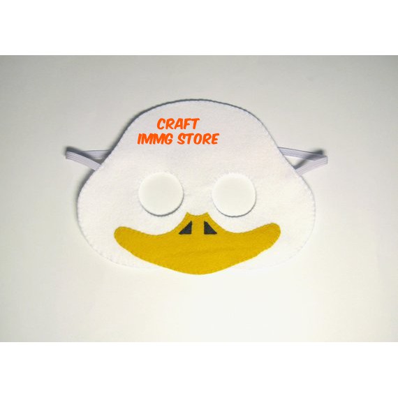 Jual Topeng kostum binatang bebek warna putih kuning pesta ulang tahun ...